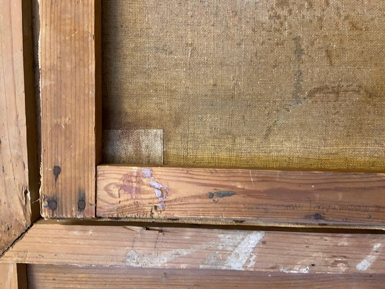 19th Century Painting "Moonlight" Oil on Canvas Signed by R. T. Stuart ...