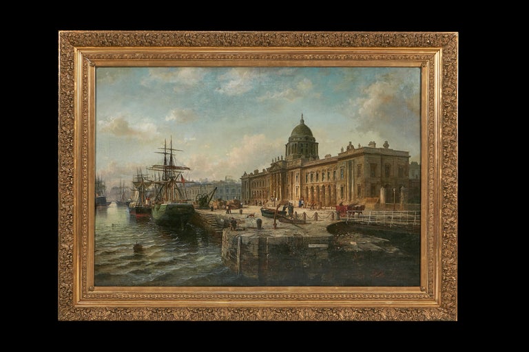 19th Century Painting Of The Customs House, Dublin, Ireland by Max ...