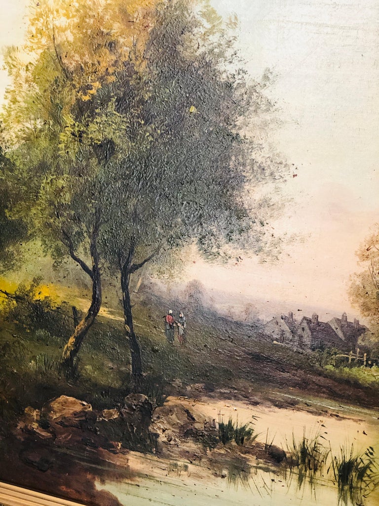 19th Century Painting Signed by French Artist Alphonse Levy, Oil on ...