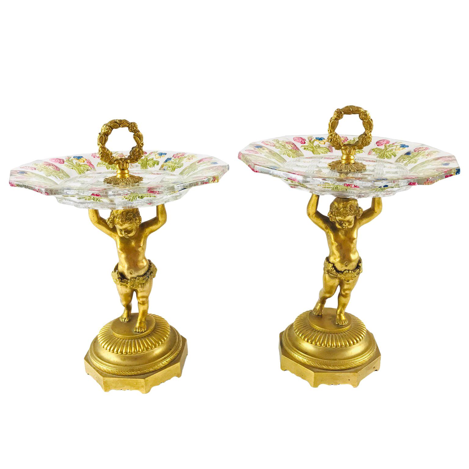 Antique 19th Century Rare German Solid Silver Pair of Monumental ...