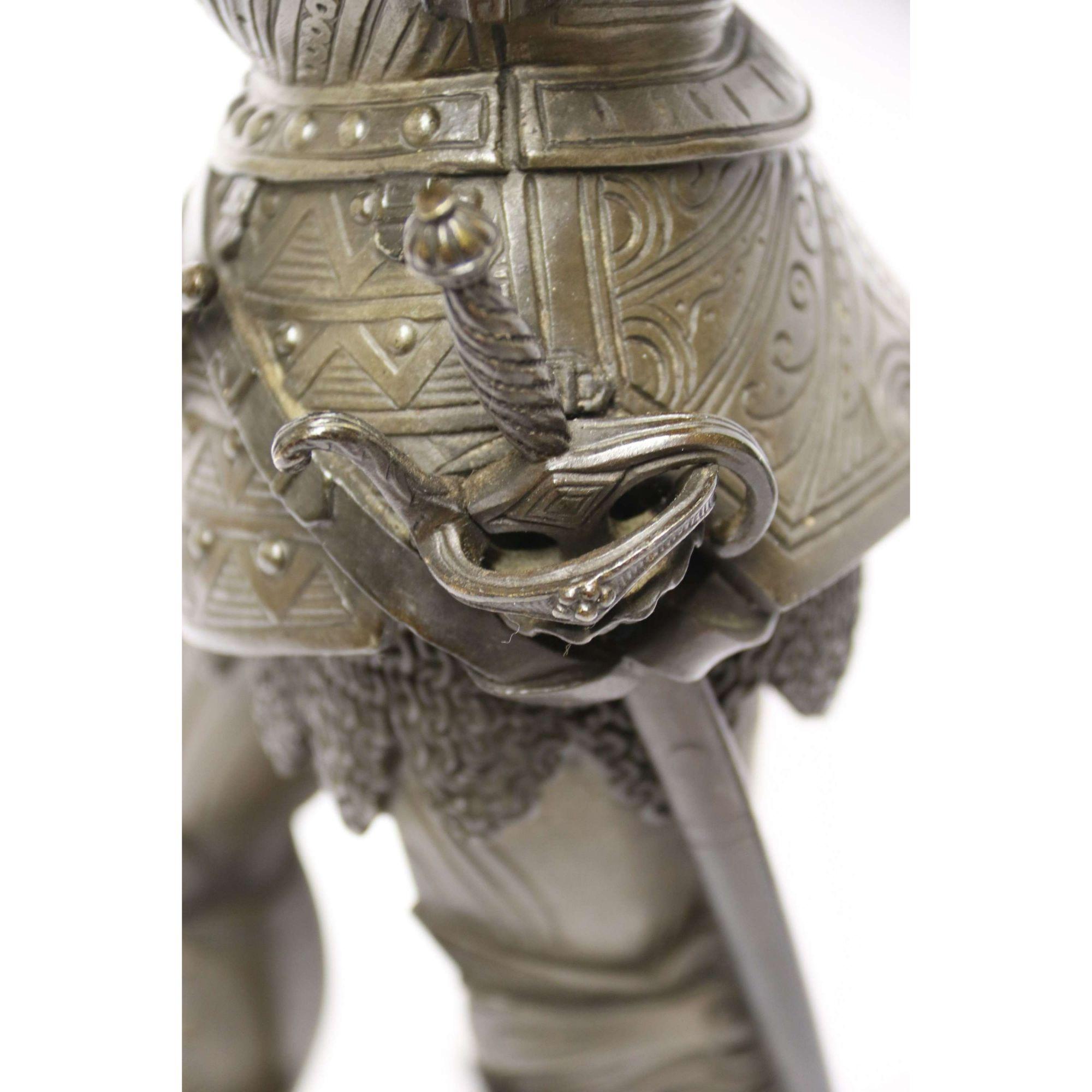 19th Century Pair of Bronze Knights, circa 1860 at 1stDibs
