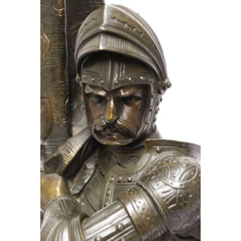 19th Century Pair of Bronze Knights, circa 1860 at 1stDibs