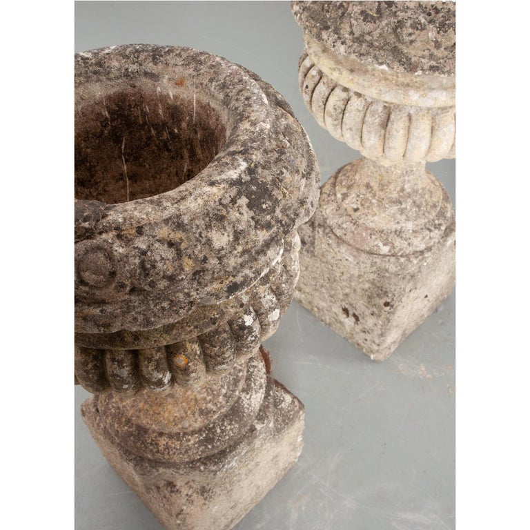 19th Century Pair of English Garden Urns at 1stDibs