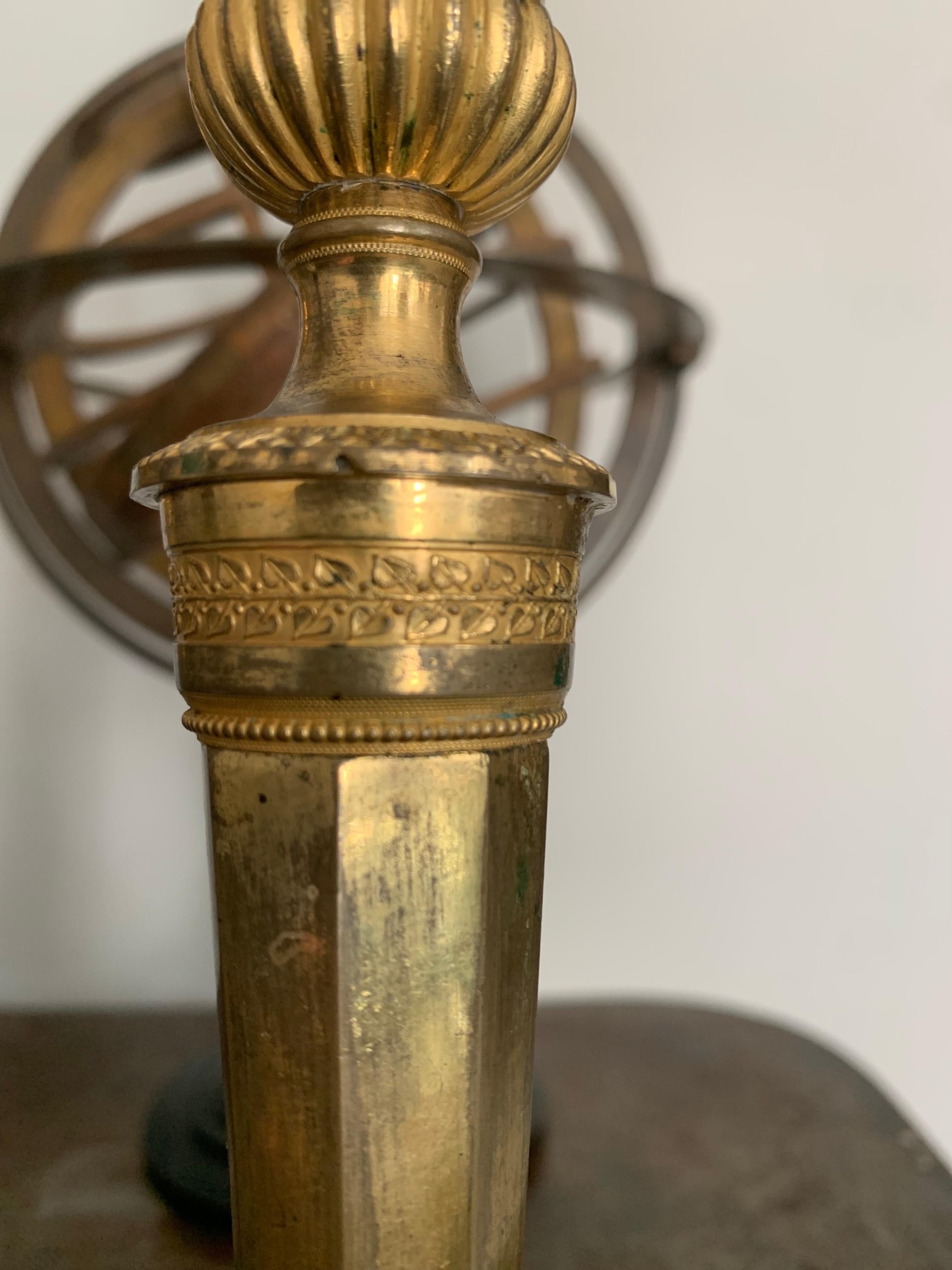 19th Century Pair of French Empire Candlesticks in Gilded Brass For ...