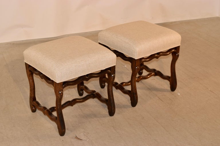 19th Century Pair of French Mutton Leg Stools at 1stDibs