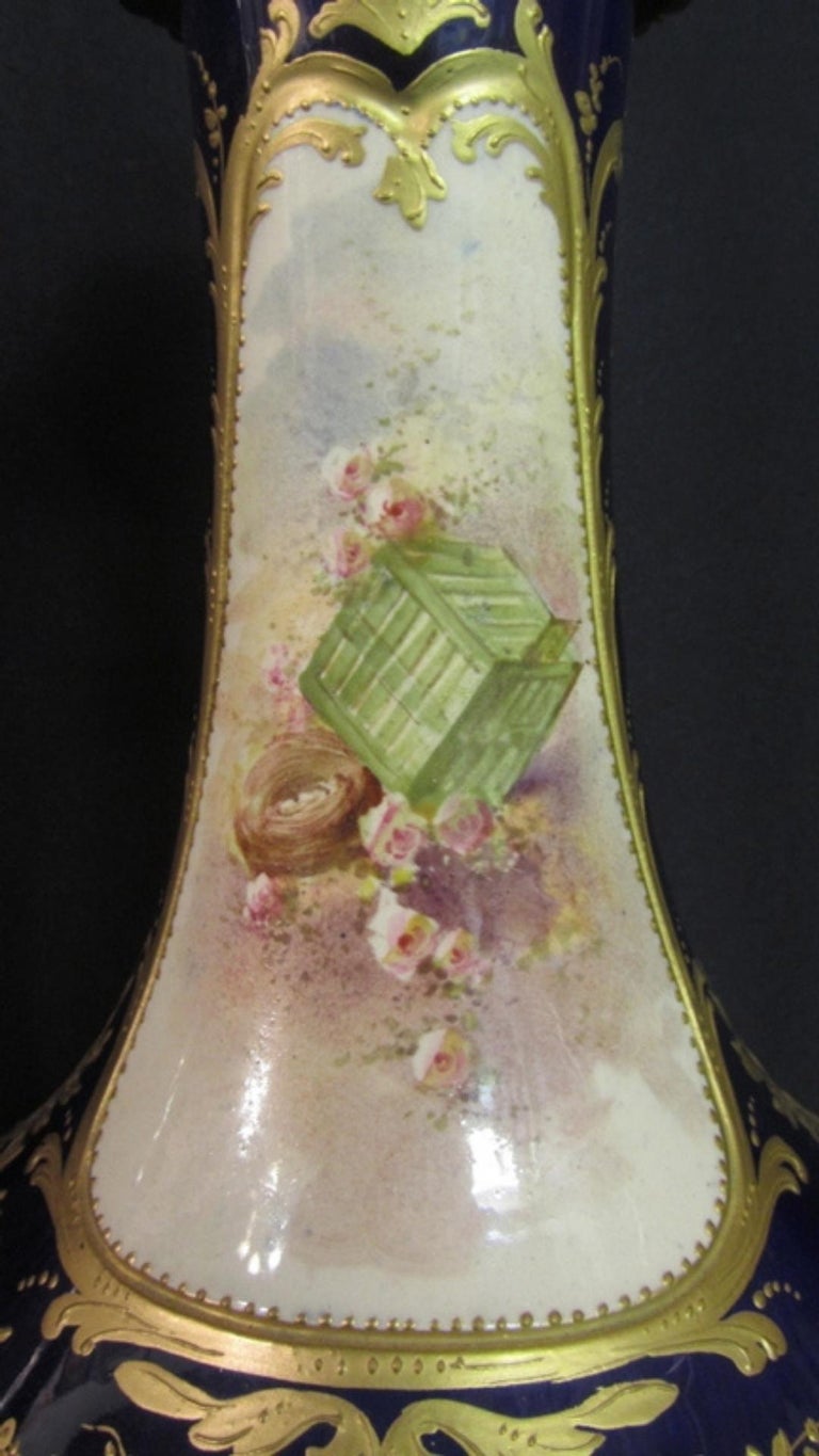 19th Century Pair of French Sevres Porcelain Lidded Vases For Sale at ...