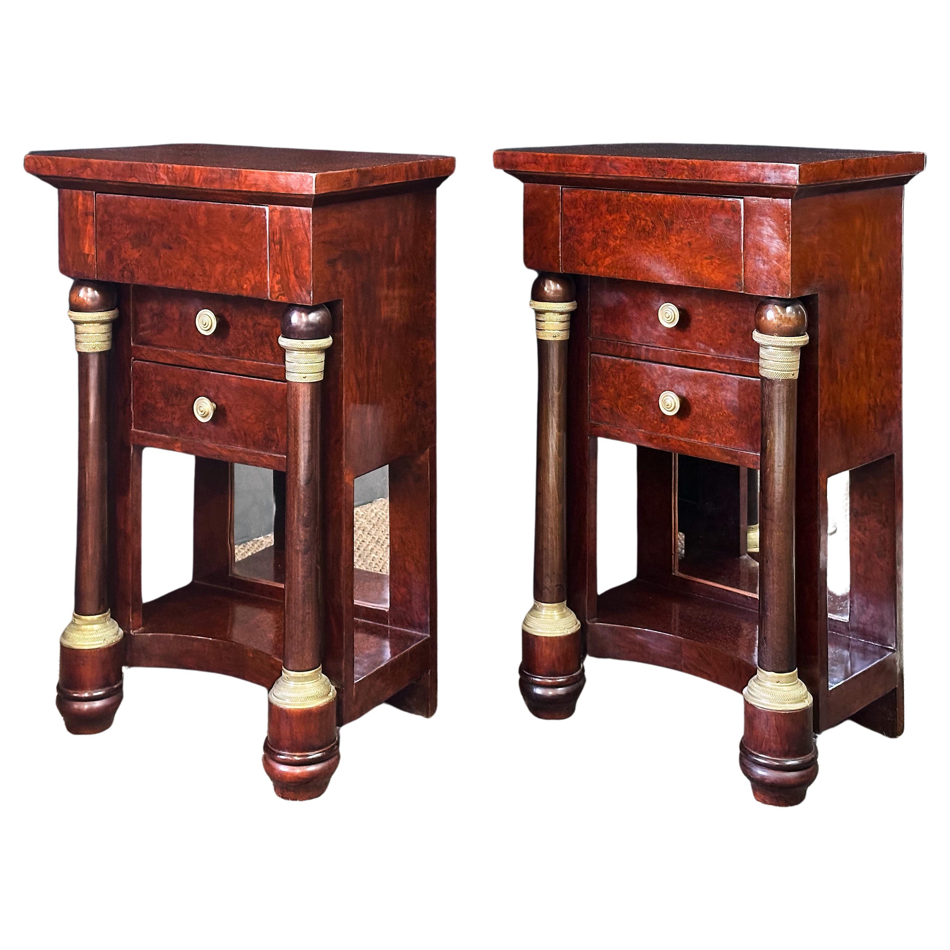 19th Century Italian Checkerboard Marquetry Two Drawer Commode For Sale ...