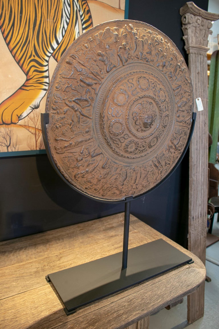 19th Century Pair of Italian Round Iron Shields on Stands at 1stDibs ...