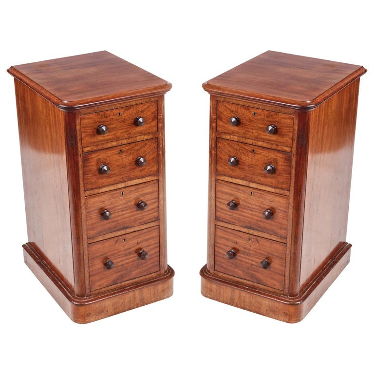 19th Century Pair of Mahogany Bedside Lockers For Sale at 1stDibs ...
