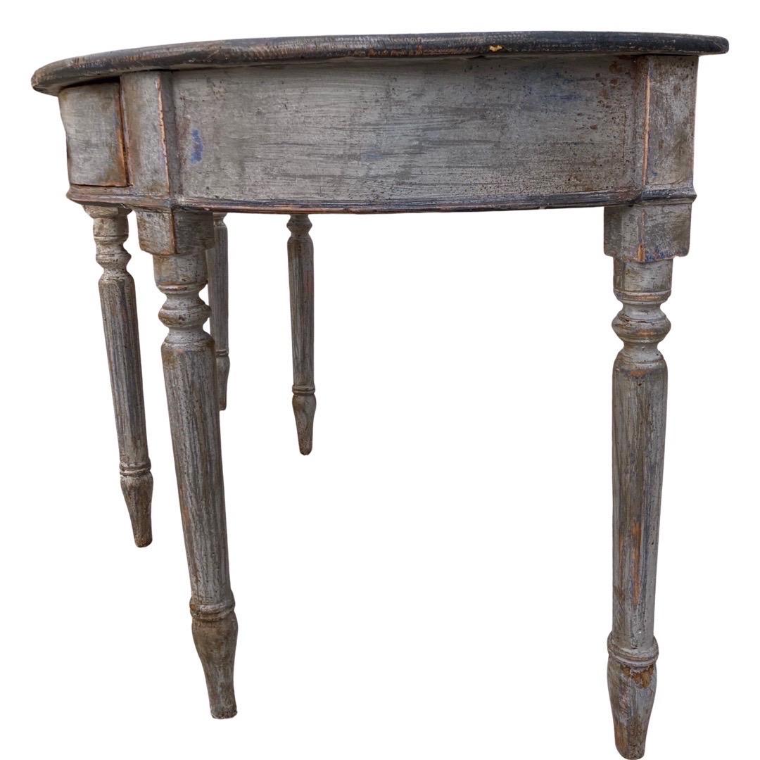 19th Century Pair of Painted Italian Demi-lune Console Tables For Sale ...