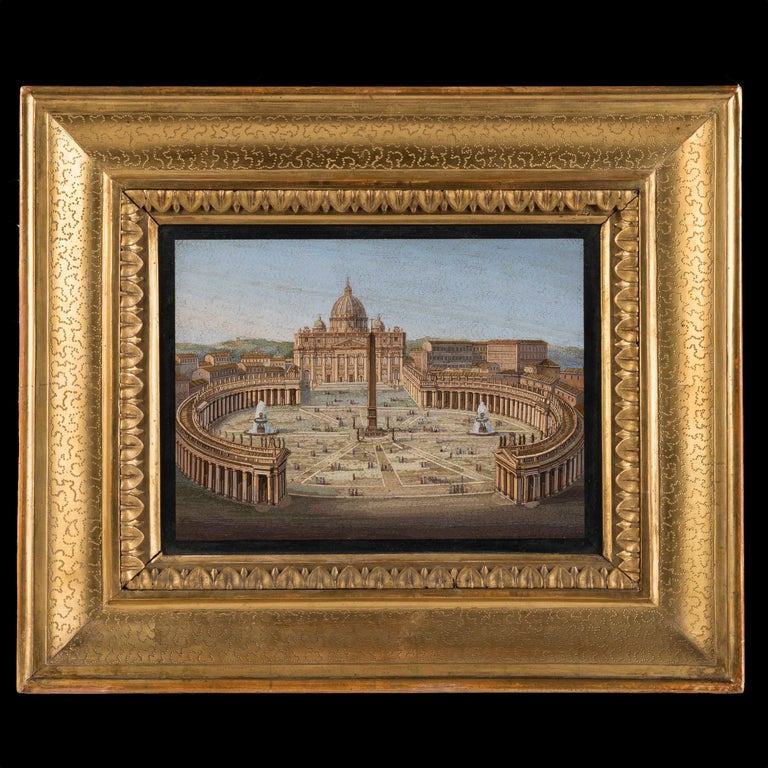 19th Century Pair of Roman Micromosaic Panels in Original Frames For ...