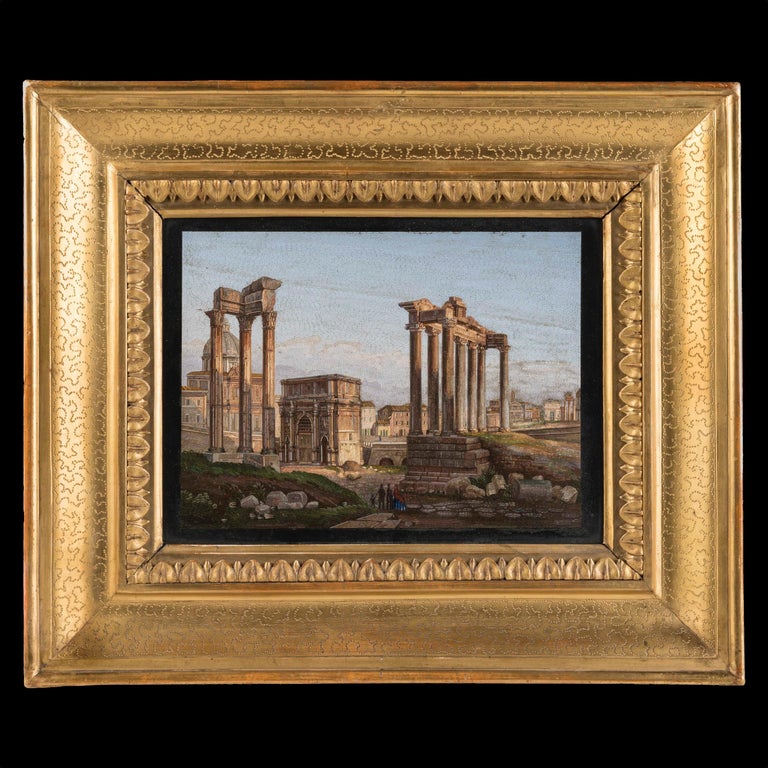 19th Century Pair of Roman Micromosaic Panels in Original Frames For ...