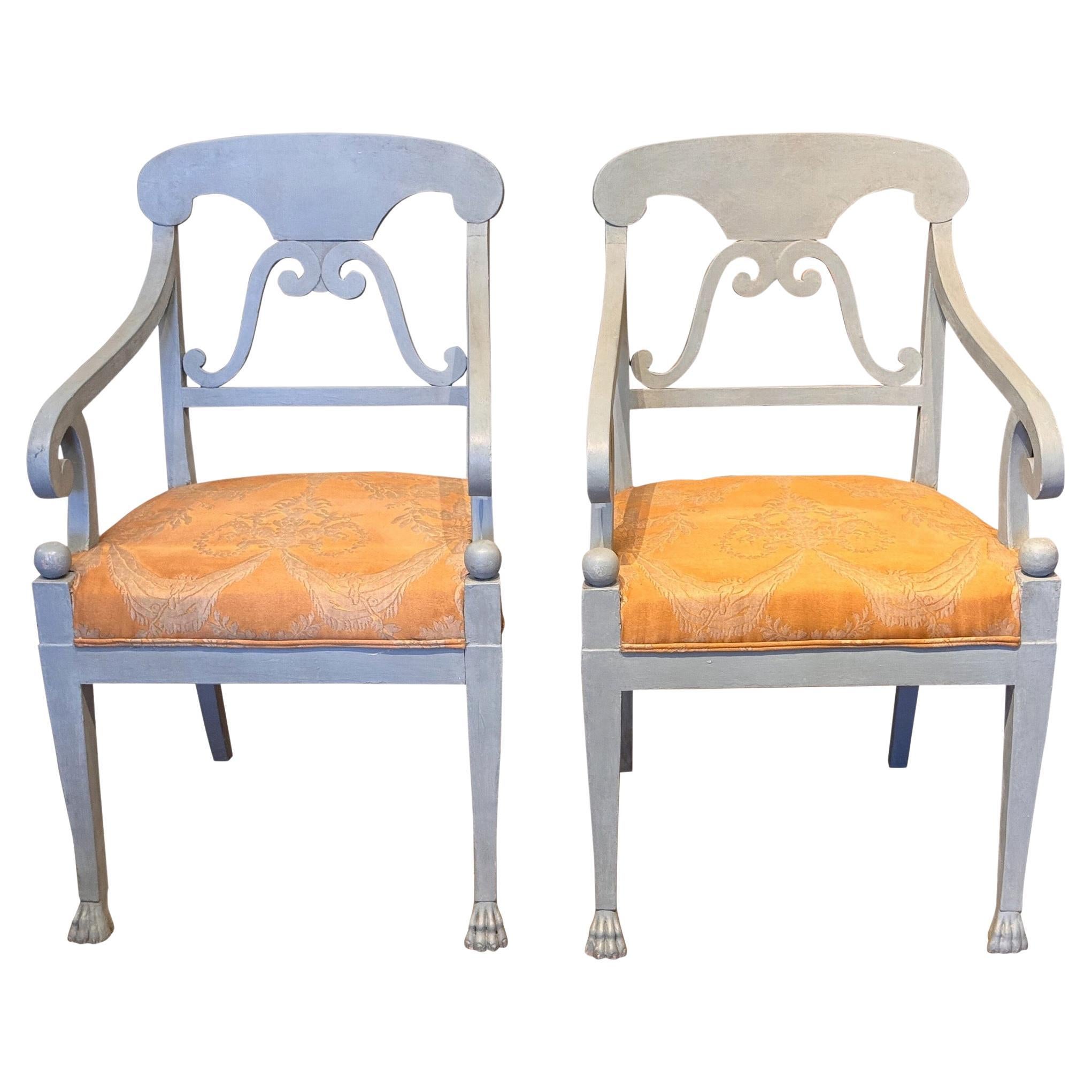 19th Century Pair of Swedish Chairs For Sale at 1stDibs