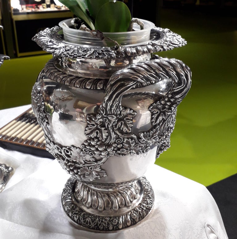 19th Century Pair of Wine Coolers from French Famous Odiot Silversmith ...