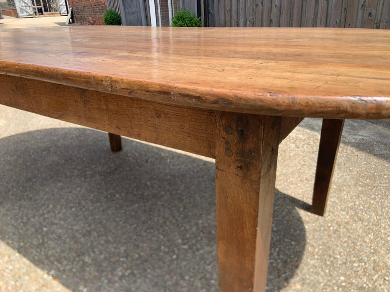 19th Century Pale Ash Oval Farmhouse Table at 1stDibs