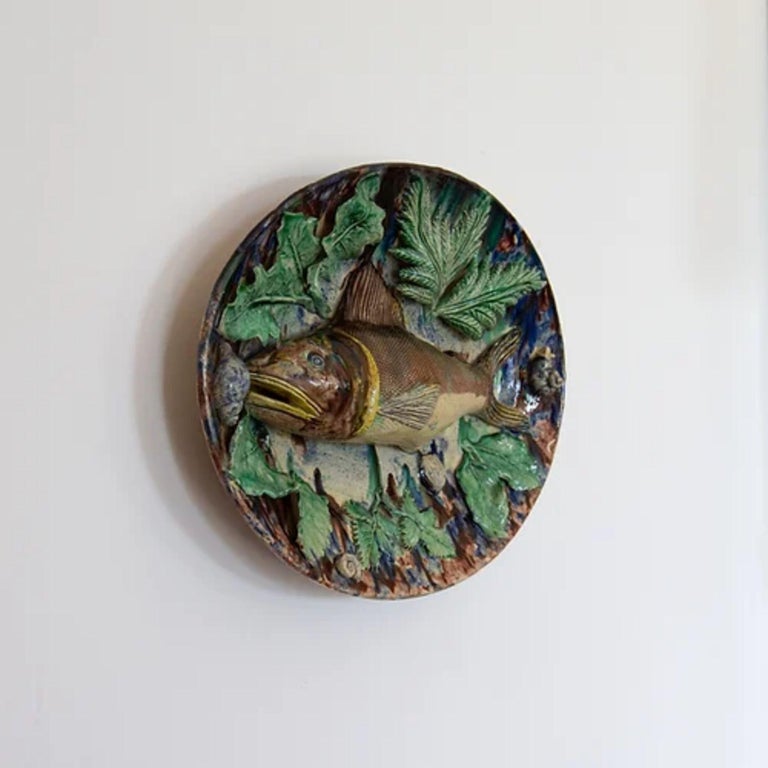 19th Century Palissy Ware Fish Plate, circa 1860 For Sale at 1stDibs