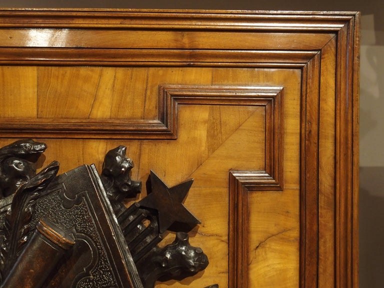 19th Century Panel with Mounted Trophy Carving at 1stDibs