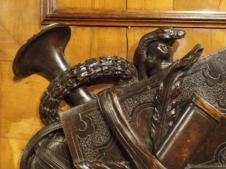 19th Century Panel with Mounted Trophy Carving at 1stDibs