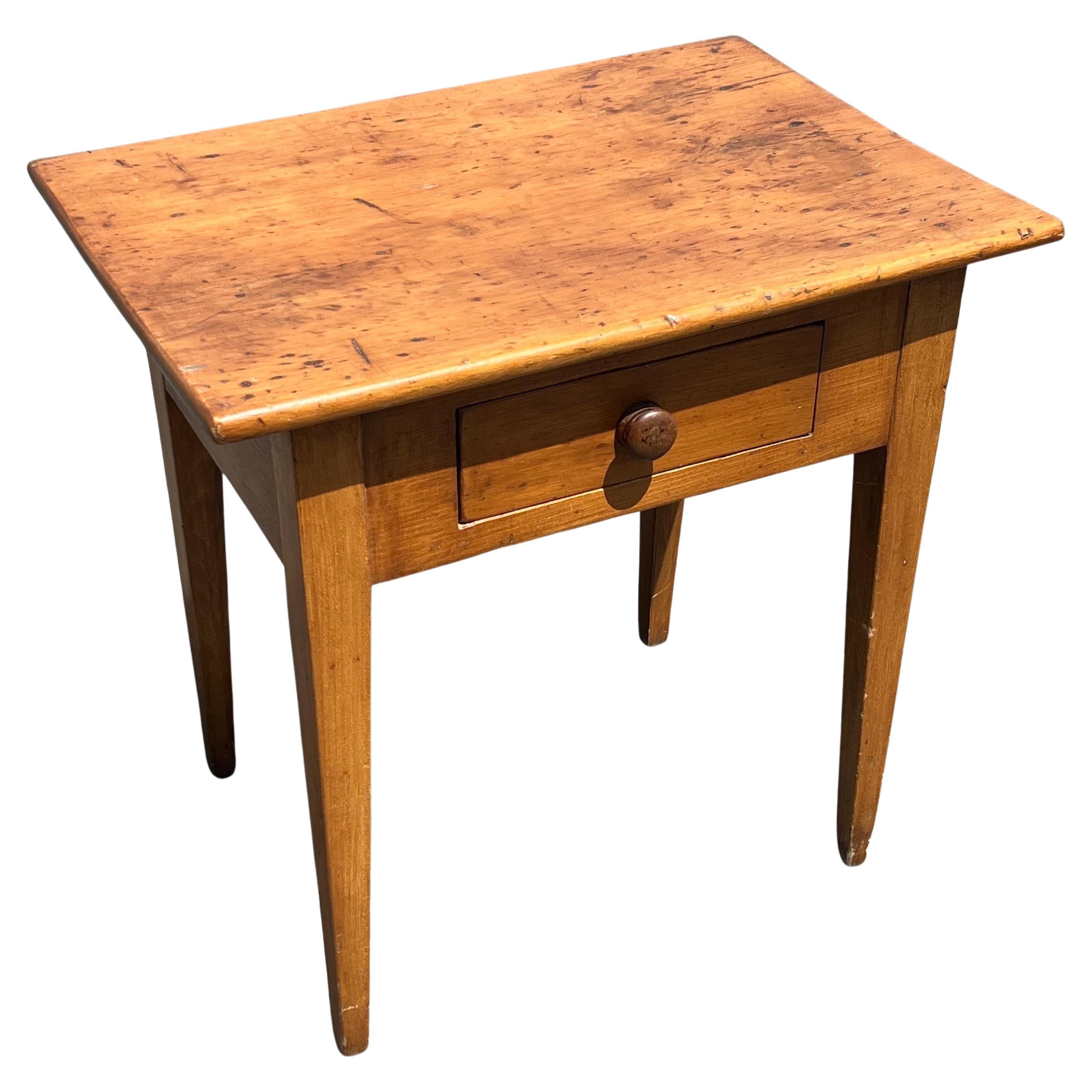 19th Century Pine Single Drawer Stand For Sale at 1stDibs