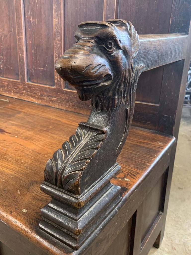 19th Century Pine Settle at 1stDibs