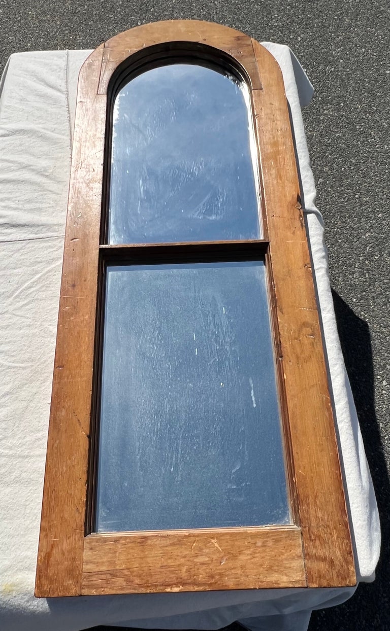 19th Century Pine Window Frame Converted to Mirror For Sale at 1stDibs