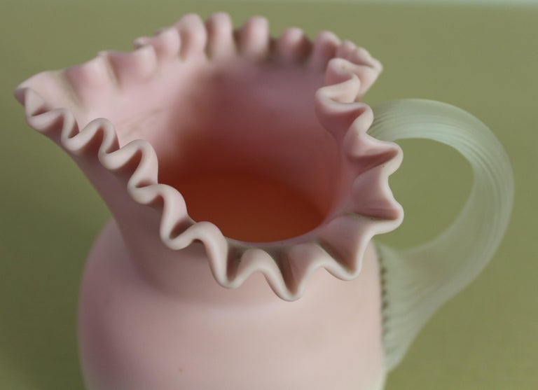19th Century Pink Burmese Glass Jug For Sale at 1stDibs
