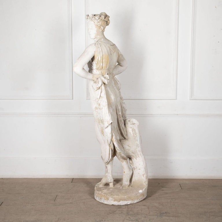 19th Century Plaster Statue "The Dancer" After Canova For Sale at 1stDibs