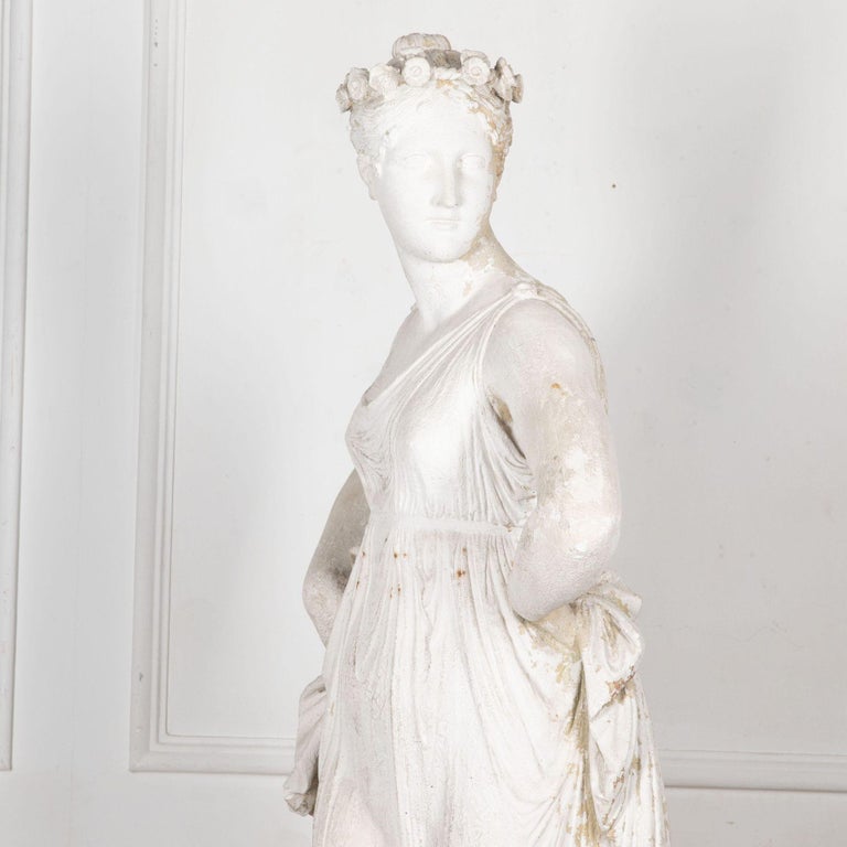 19th Century Plaster Statue "The Dancer" After Canova For Sale at 1stDibs