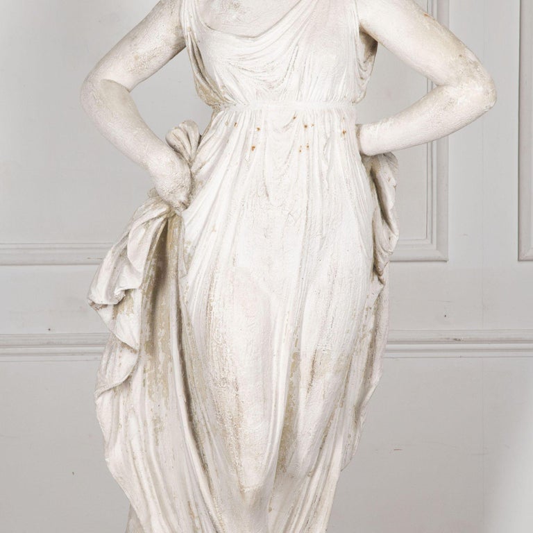 19th Century Plaster Statue "The Dancer" After Canova For Sale at 1stDibs