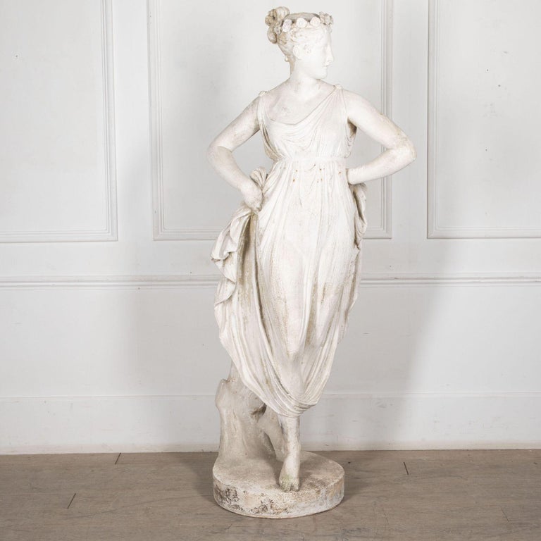 19th Century Plaster Statue "The Dancer" After Canova For Sale at 1stDibs