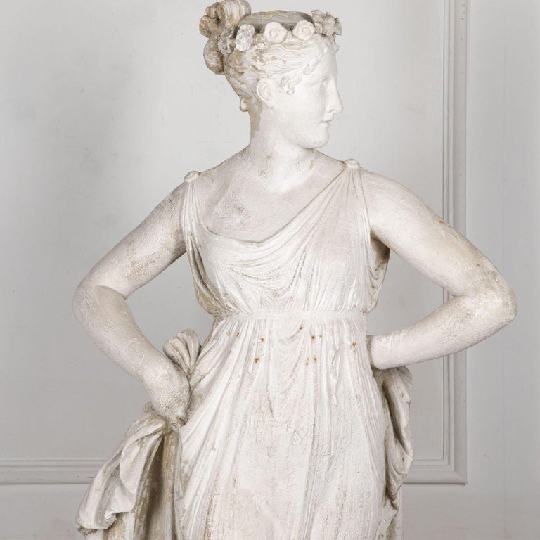 19th Century Plaster Statue "The Dancer" After Canova For Sale at 1stDibs