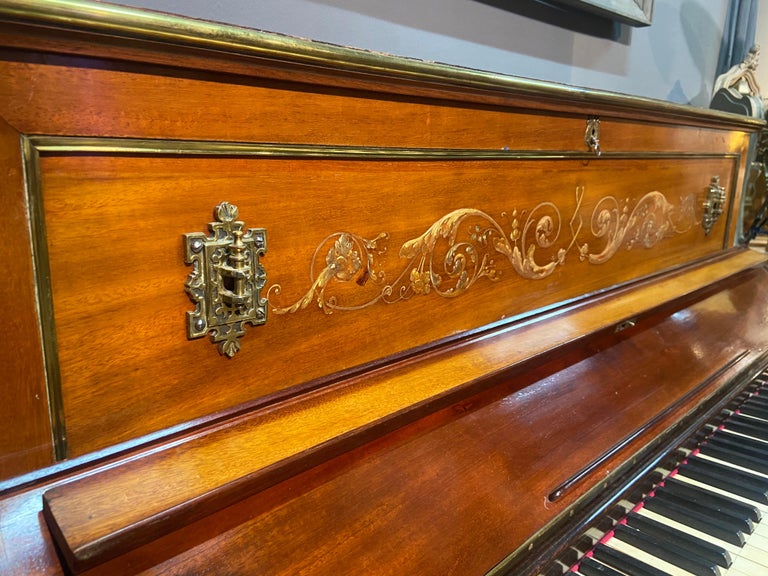19th Century Pleyel French Upright Piano Hand Painted Decoration and ...