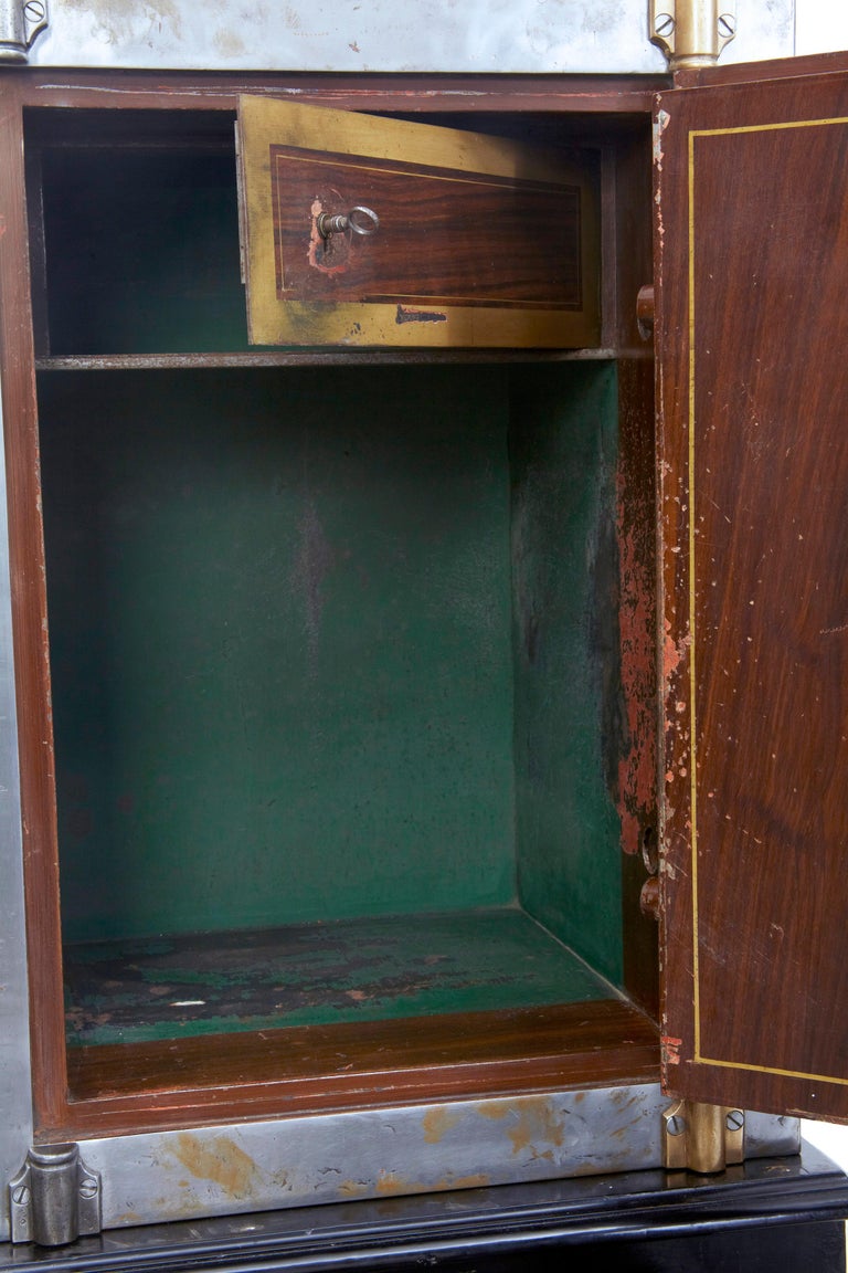 19th Century Polished Steel Safe on Stand For Sale at 1stDibs