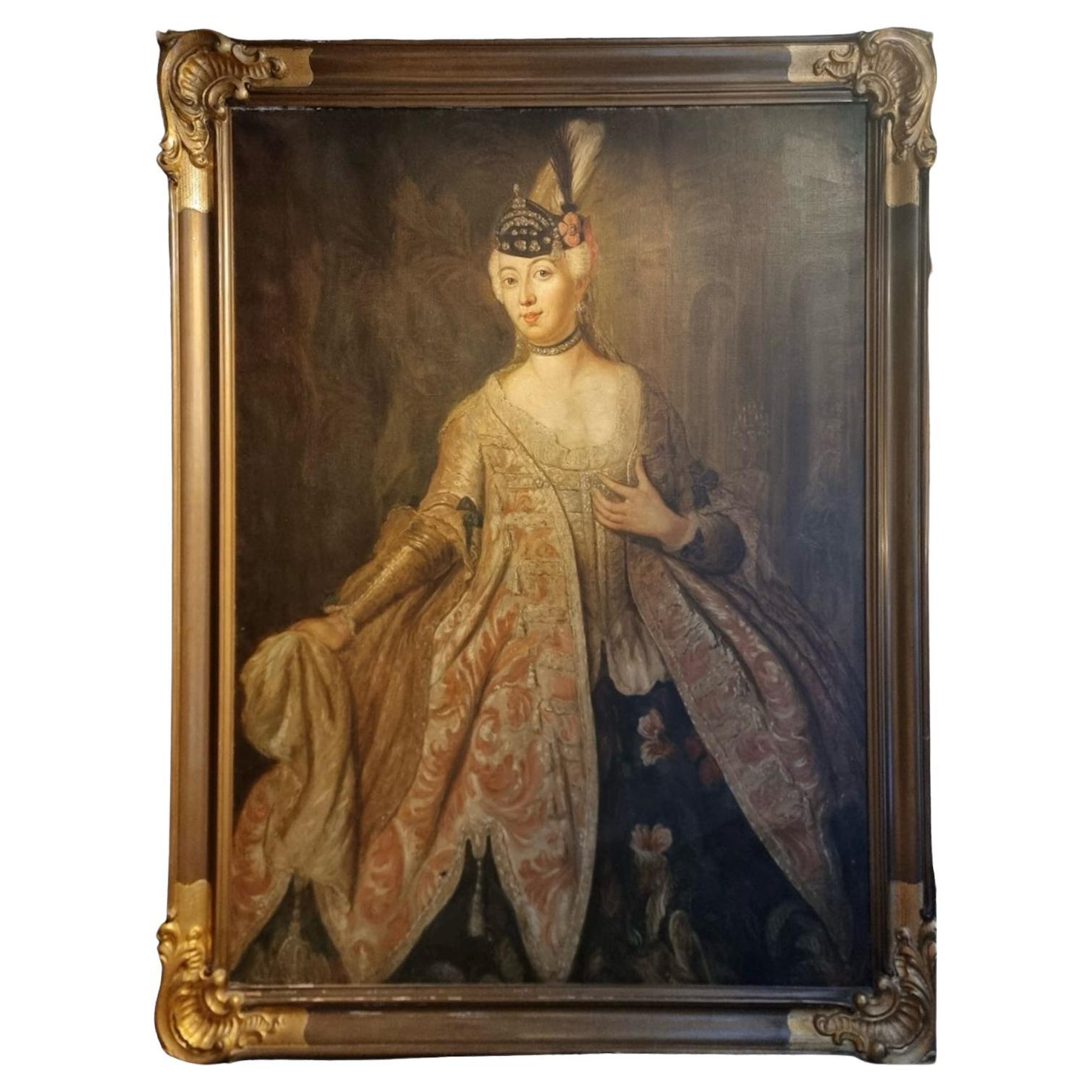 19th century portrait of a noblewoman For Sale at 1stDibs