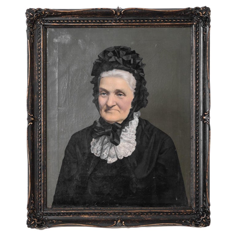 19th Century Portrait of Czech Noble Lady For Sale at 1stDibs