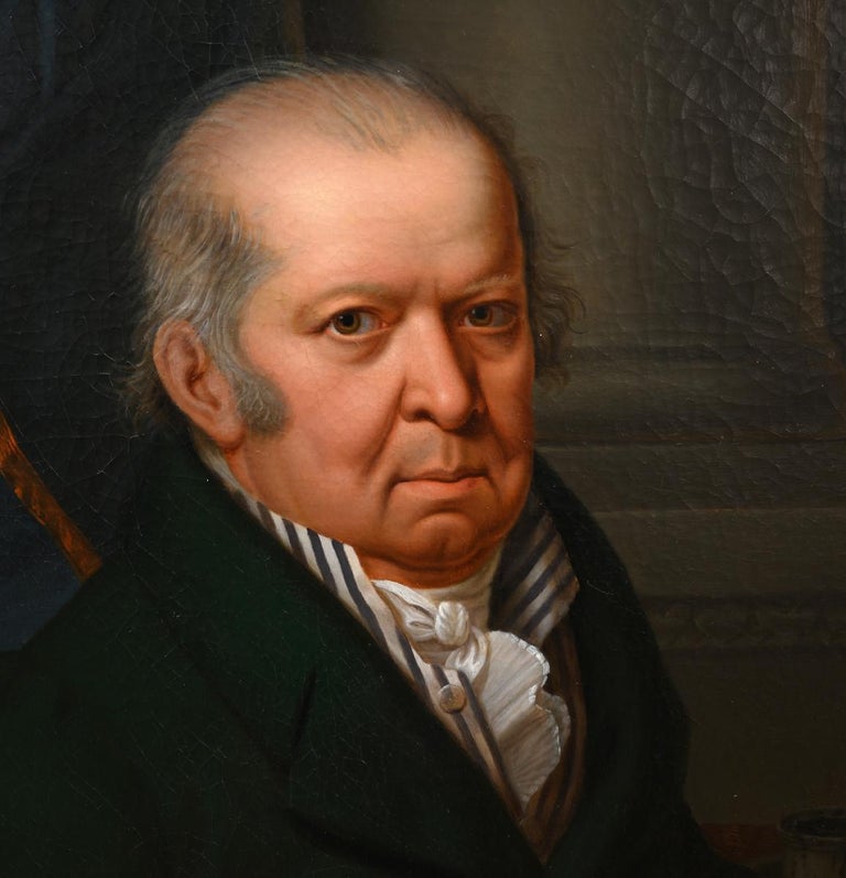 19th Century Portrait of David Schwab Switzerland Biel, Dated 1822 ...