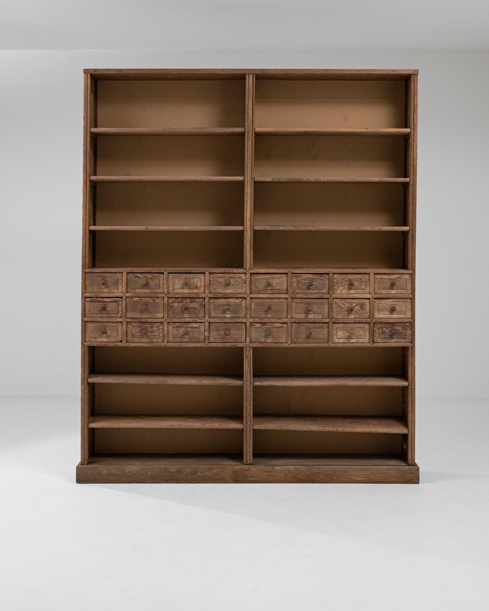 19th Century Portuguese Wooden Pharmacy Cabinet at 1stDibs