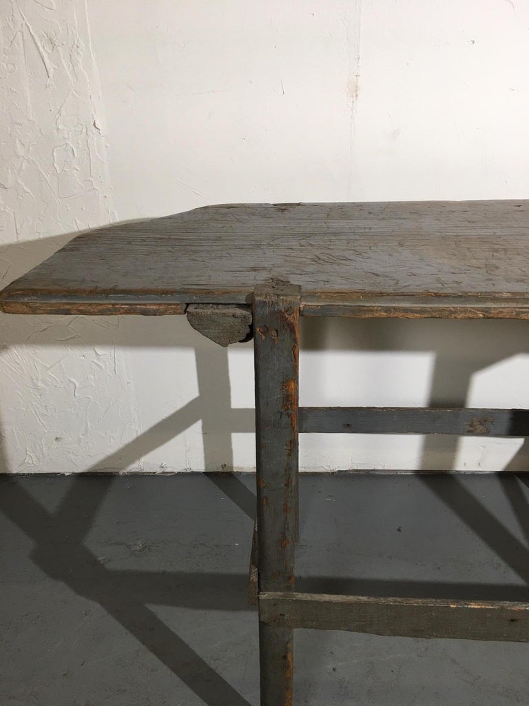 19th Century Primitive Console Table For Sale at 1stDibs
