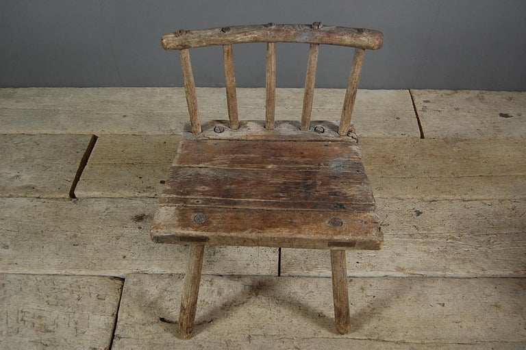 19th Century Primitive Hedgerow Chair at 1stDibs