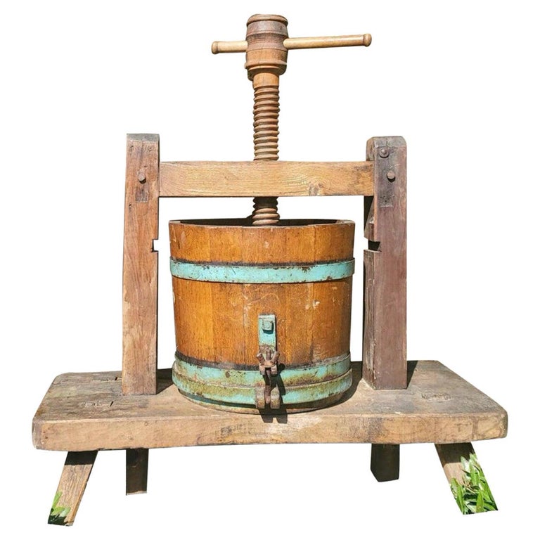 19th Century Rustic Wine Press at 1stDibs