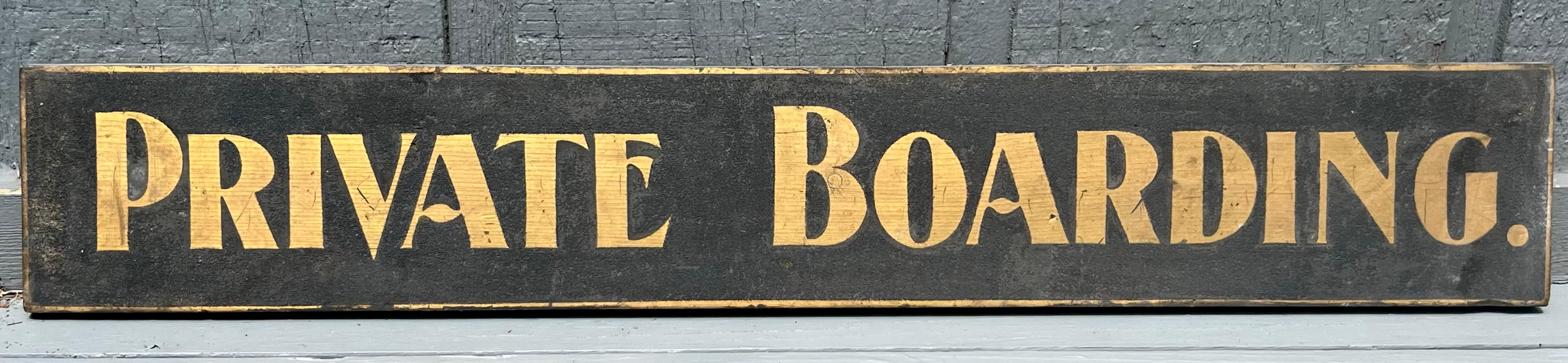 19th Century Private Boarding Double Sided Sign at 1stDibs