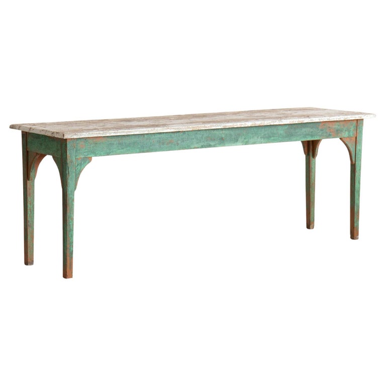 19th Century Provincial Swedish Painted Pine Table at 1stDibs