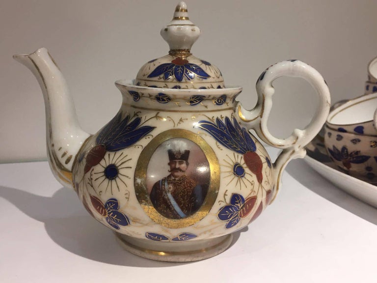 19th Century Qajari Porcelain Bohemian Tea Set For Sale at 1stDibs ...