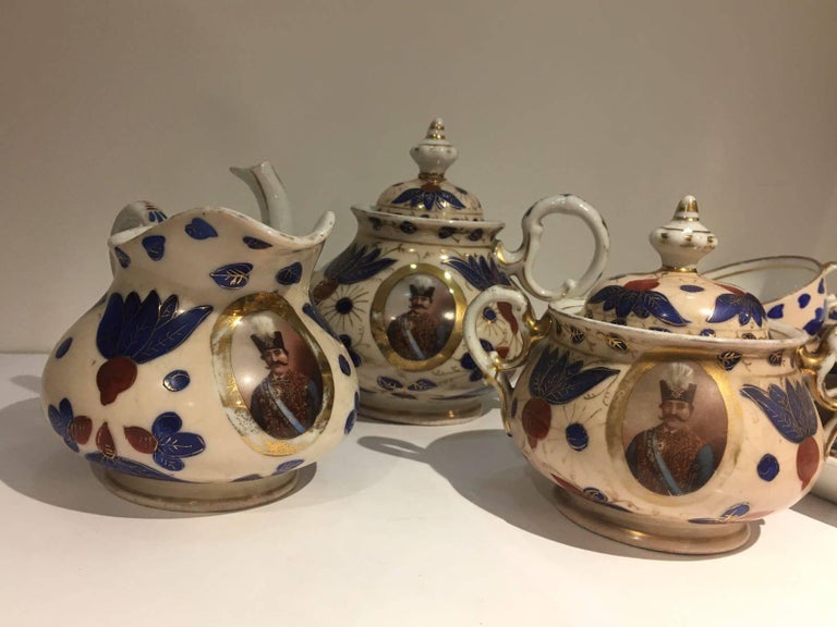 19th Century Qajari Porcelain Bohemian Tea Set For Sale at 1stDibs ...