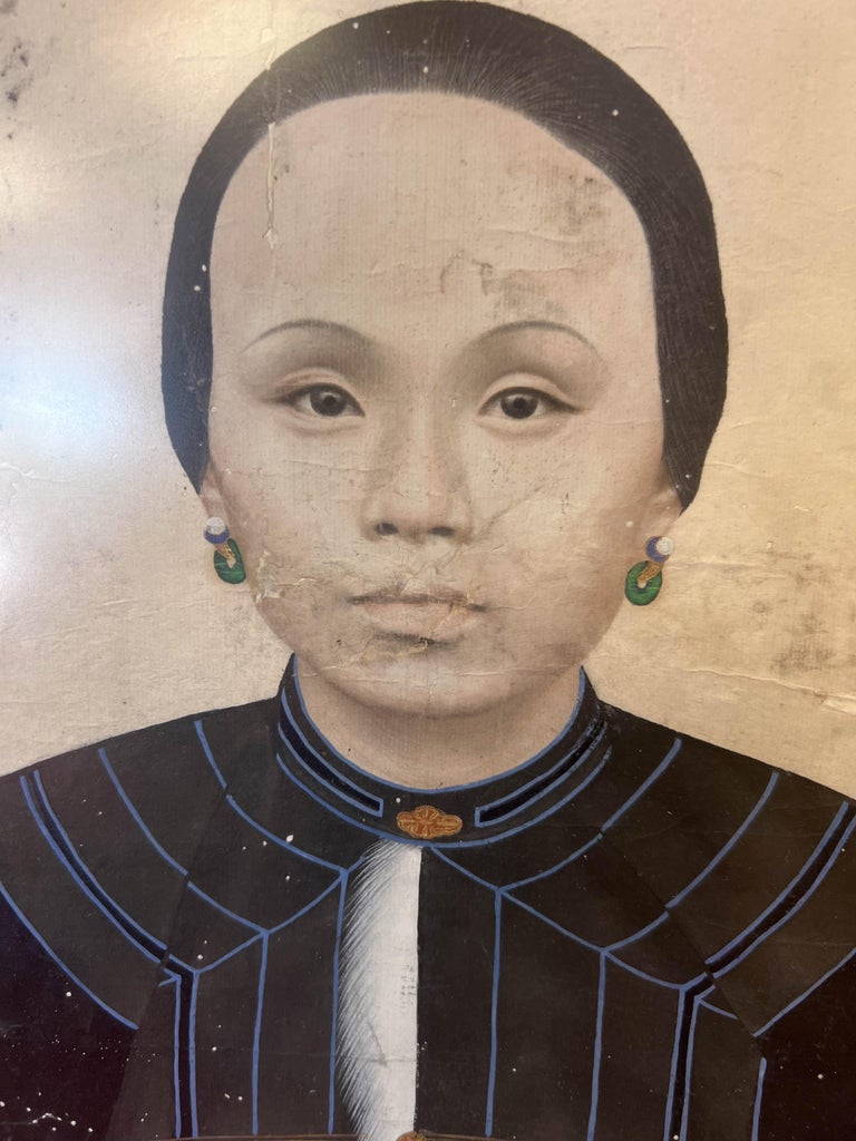 19th Century Qing Dynasty Ancestor Portrait For Sale at 1stDibs