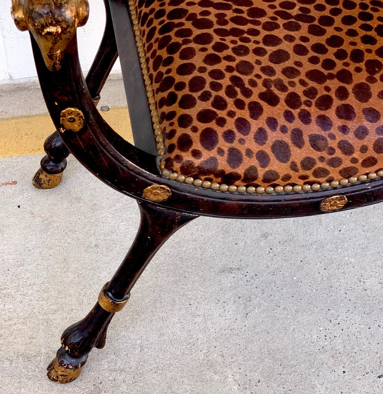 19th Century Rams Head Curule Bench For Sale at 1stDibs