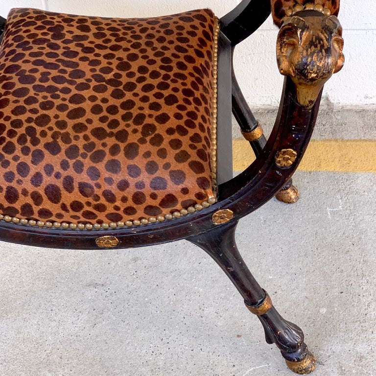19th Century Rams Head Curule Bench For Sale at 1stDibs