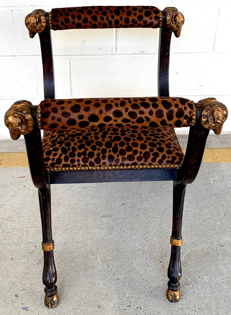 19th Century Rams Head Curule Bench For Sale at 1stDibs
