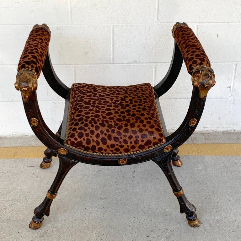 19th Century Rams Head Curule Bench For Sale at 1stDibs