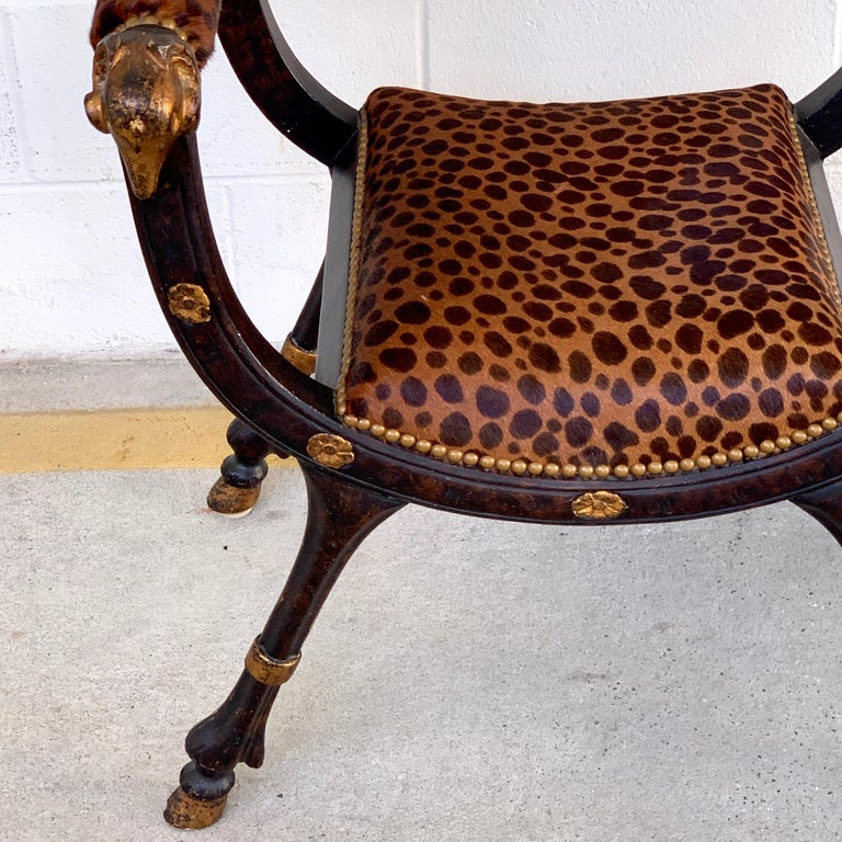19th Century Rams Head Curule Bench For Sale at 1stDibs